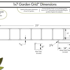 1x7 Garden Grid™ Watering System Garden Irrigation System and Planting ...