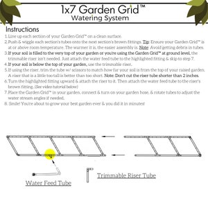 1x7 Garden Grid™ Watering System Garden Irrigation System and Planting ...