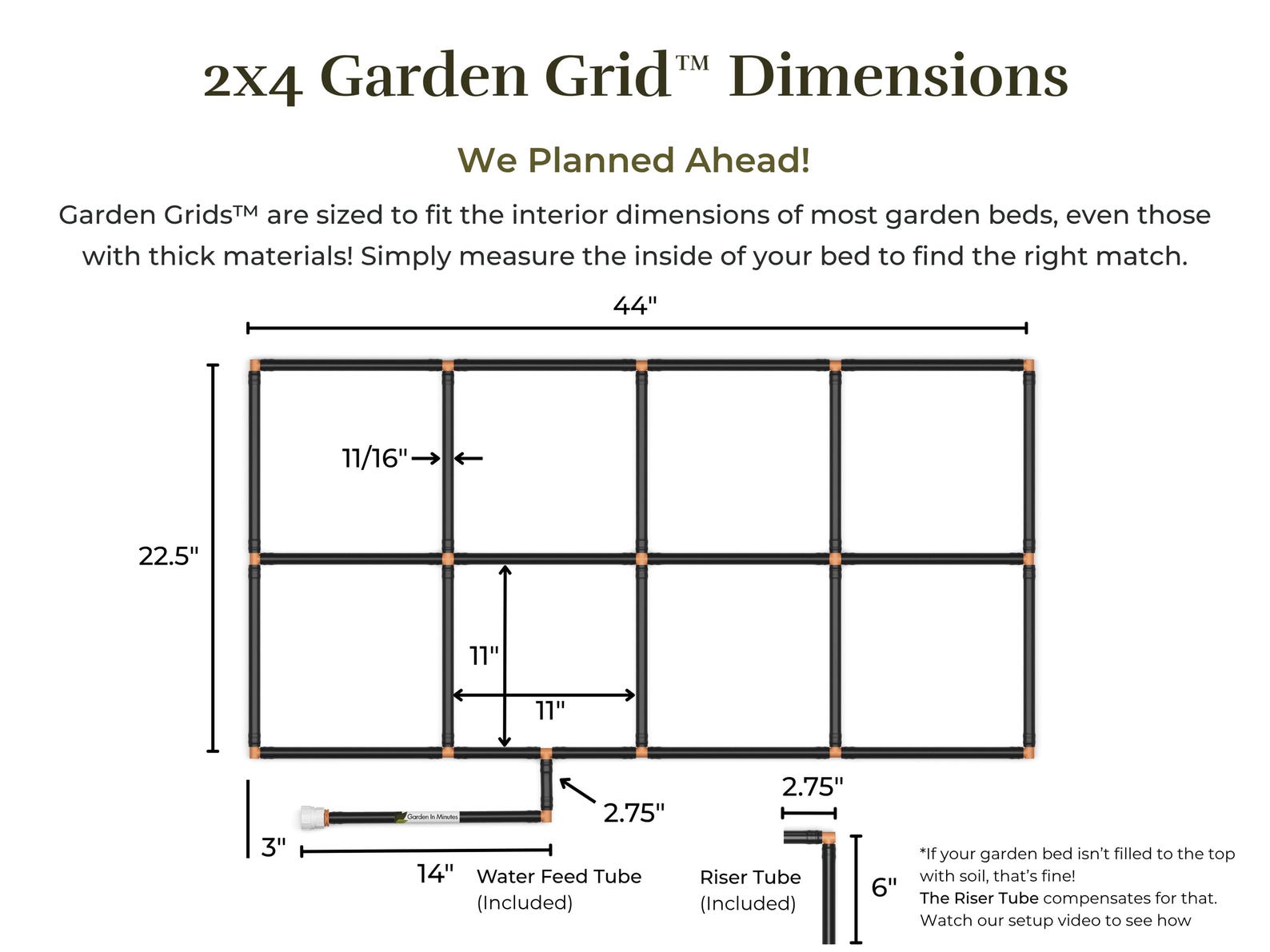 2x4 Garden Grid™ Watering System - Etsy