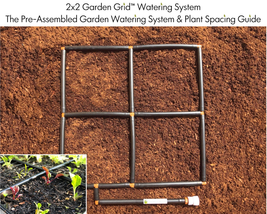 2x2 Garden Grid Watering System Garden Irrigation System and Planting ...