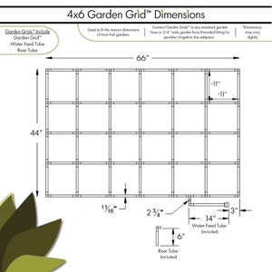 4x6 Garden Grid™ Watering System Garden Irrigation System and Planting ...
