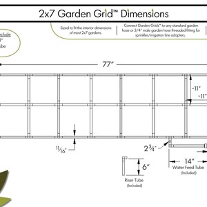 2x7 Garden Grid™ Watering System Pre-assembled Garden Irrigation System ...