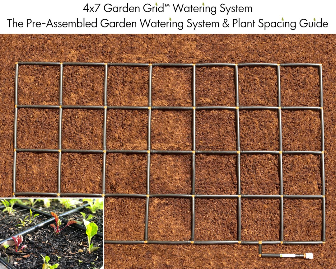 4x7 Garden Grid™ watering system Pre-assembled garden irrigation system ...