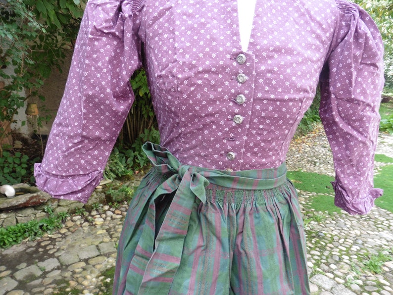 Violet Winter Dirndl High-necked Stand-up Collar - Etsy
