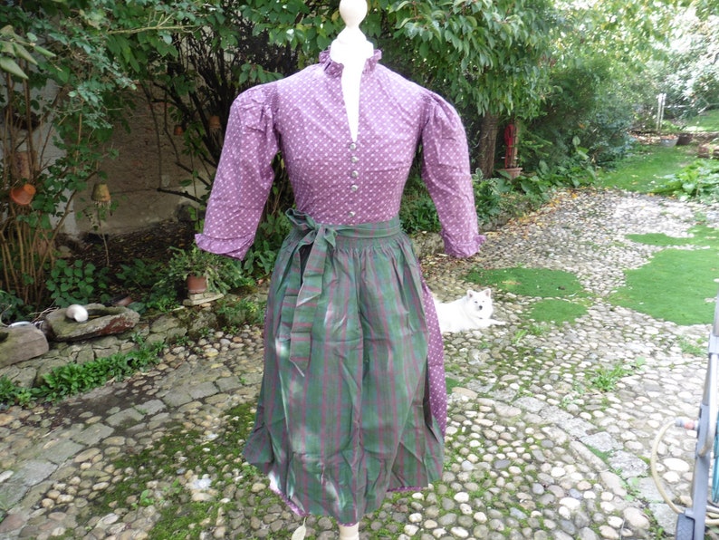 Violet Winter Dirndl High-necked Stand-up Collar - Etsy
