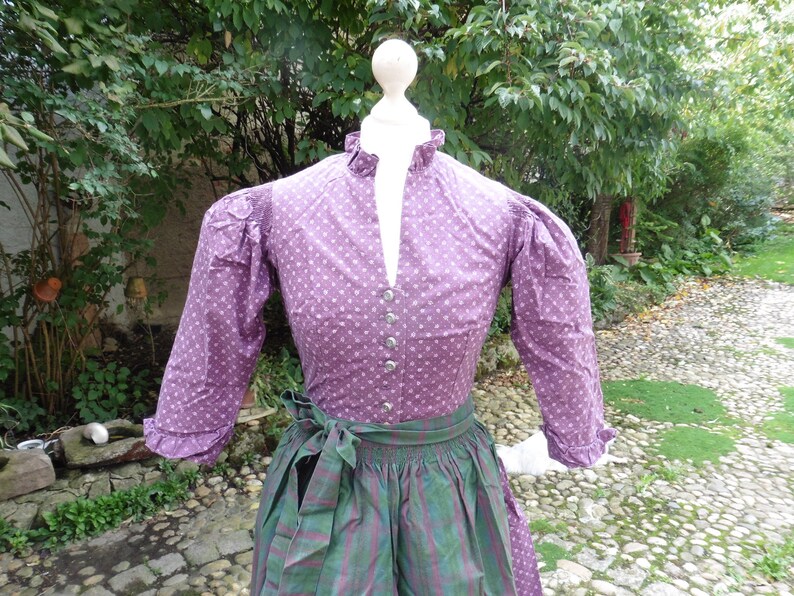 Violet Winter Dirndl High-necked Stand-up Collar - Etsy