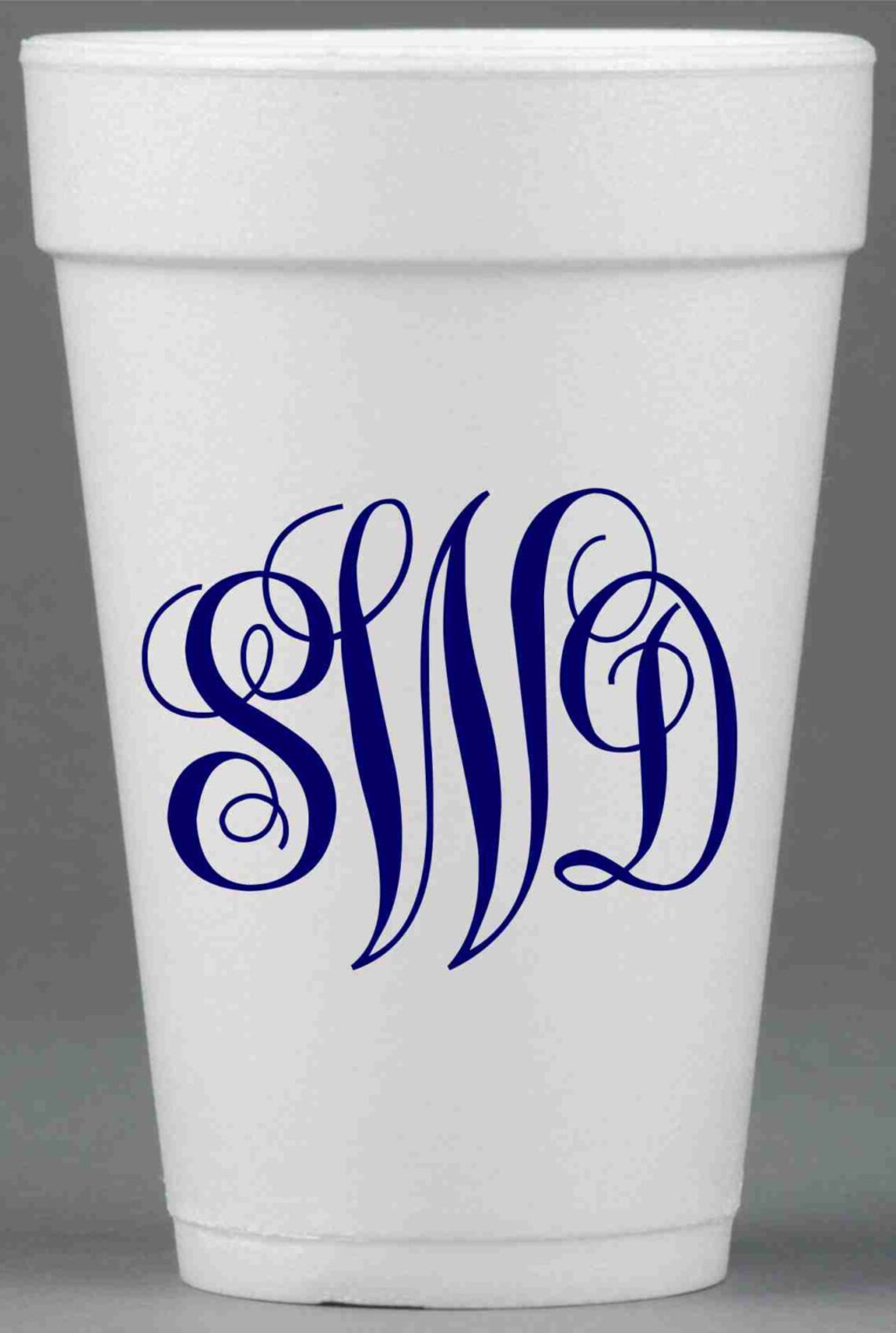 Personalized Monogrammed Cups 100 Count 16 Oz. Styrofoam - Etsy