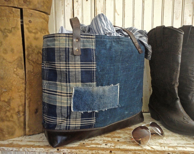 JAPANESE BORO TOTE Bag Purse Handwoven Indigo Dyed Early - Etsy
