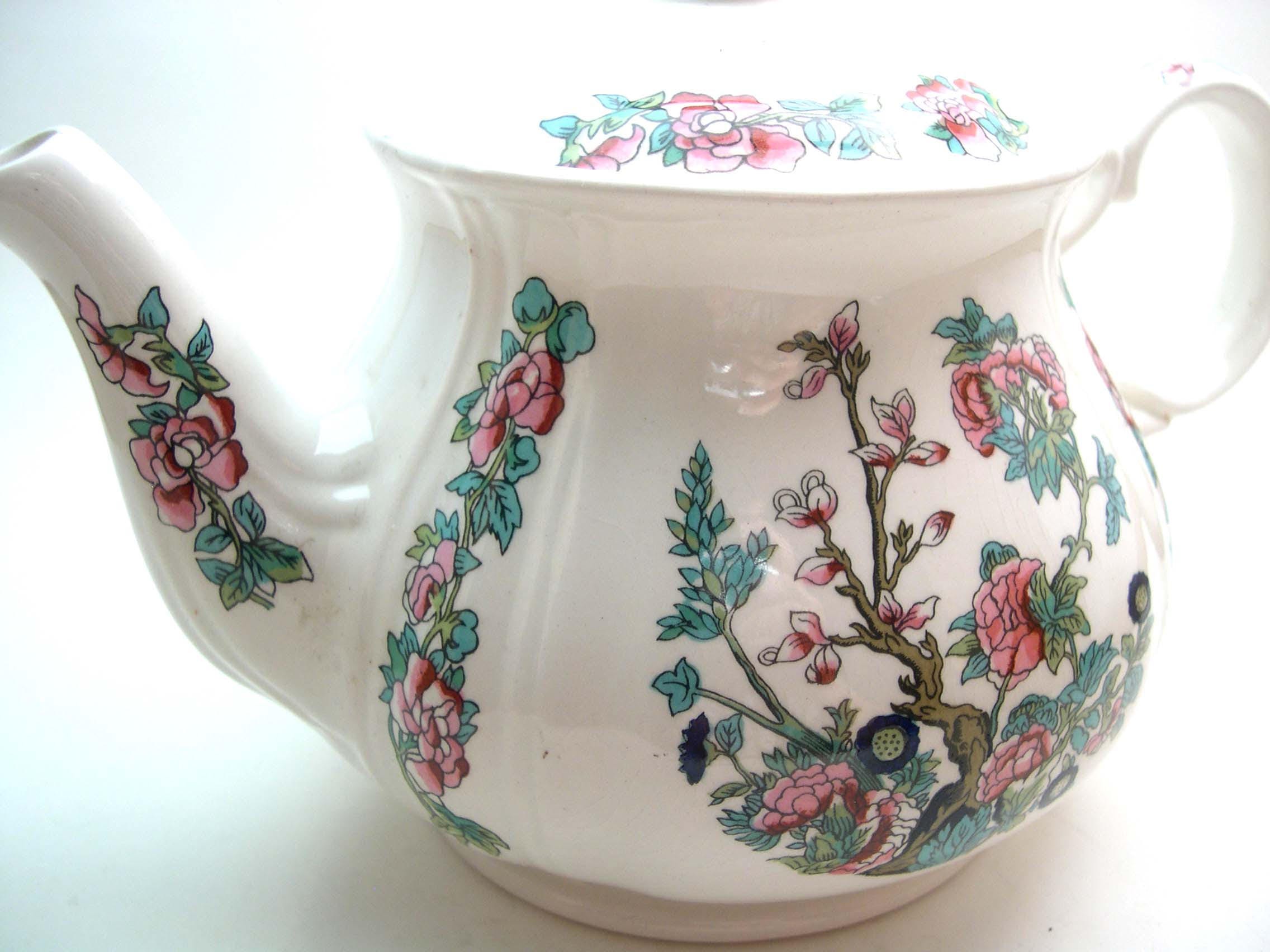 Antique Sadler Indian Tree Teapot, Full Size Teapot. - Etsy