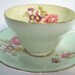 Mint Green Foley Tea Cup and Saucer Brushed Gold Rims With - Etsy