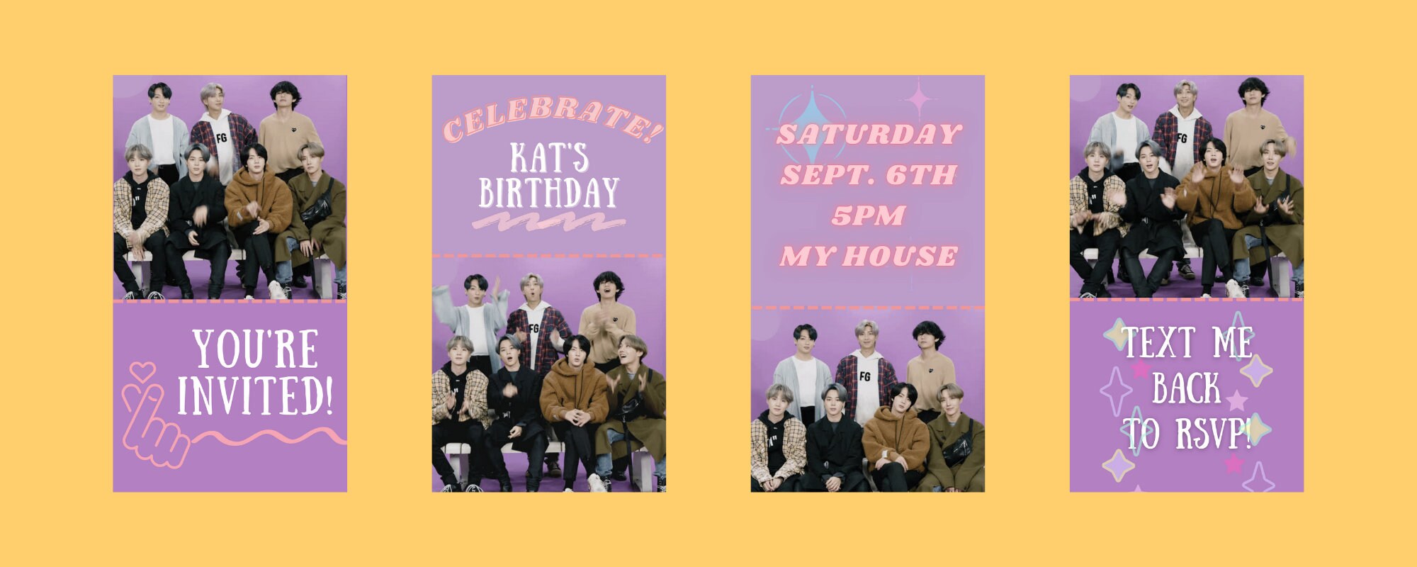 BTS Party Video Invitation - Etsy