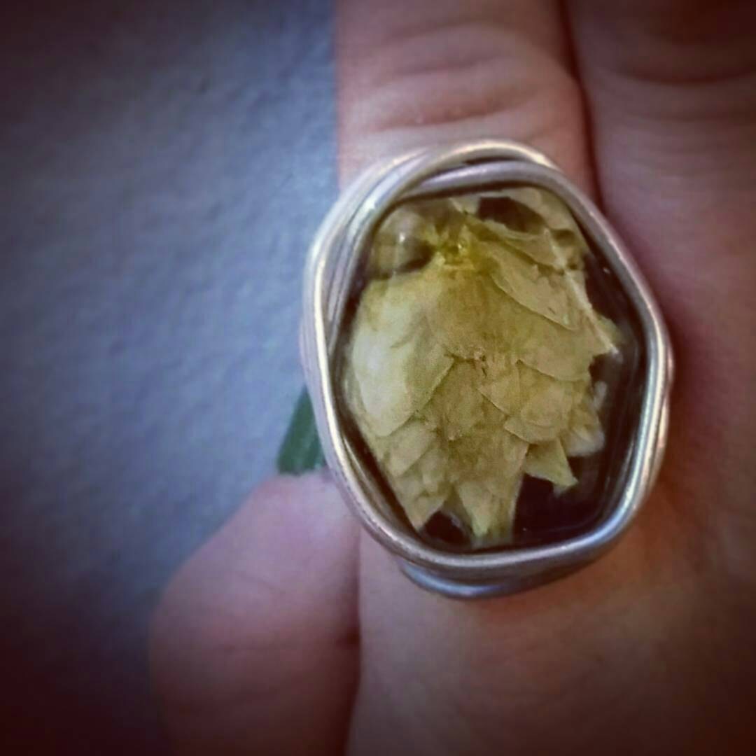 Hexagon Silver Hop Ring - Etsy