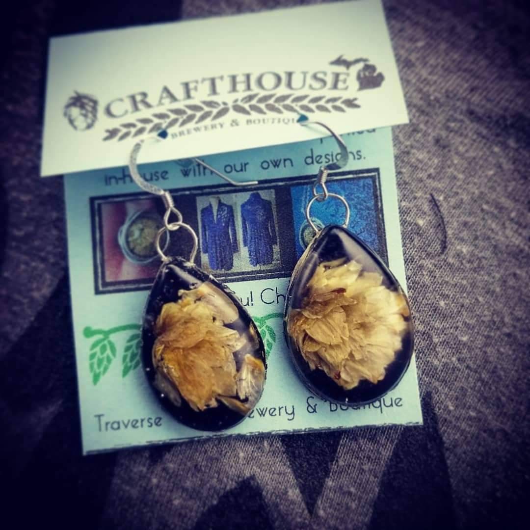 Hop Earrings Sterling Silver Craft Beer Gear Michigan - Etsy