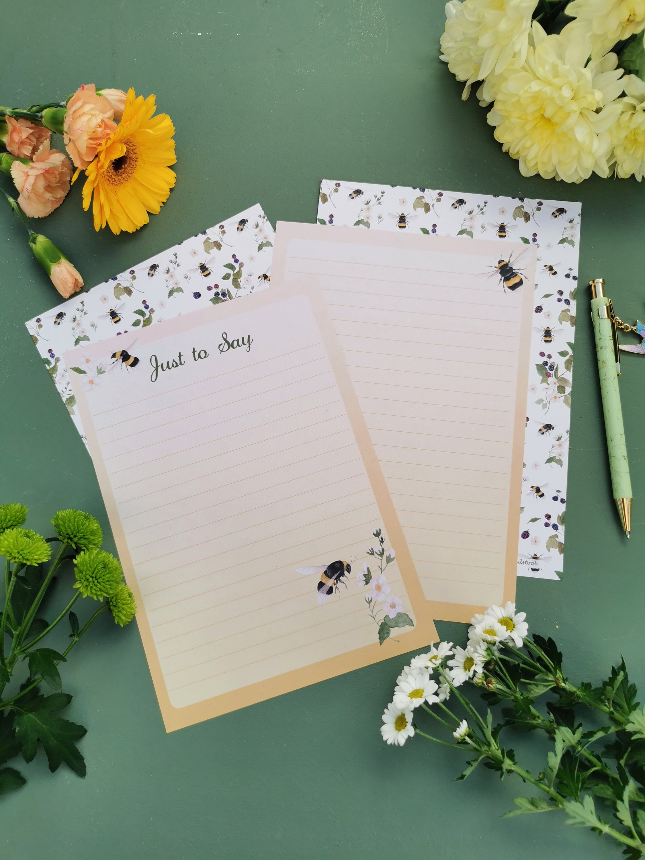 Bee Writing Paper Set Letter Writing Set Stationery Set | Etsy