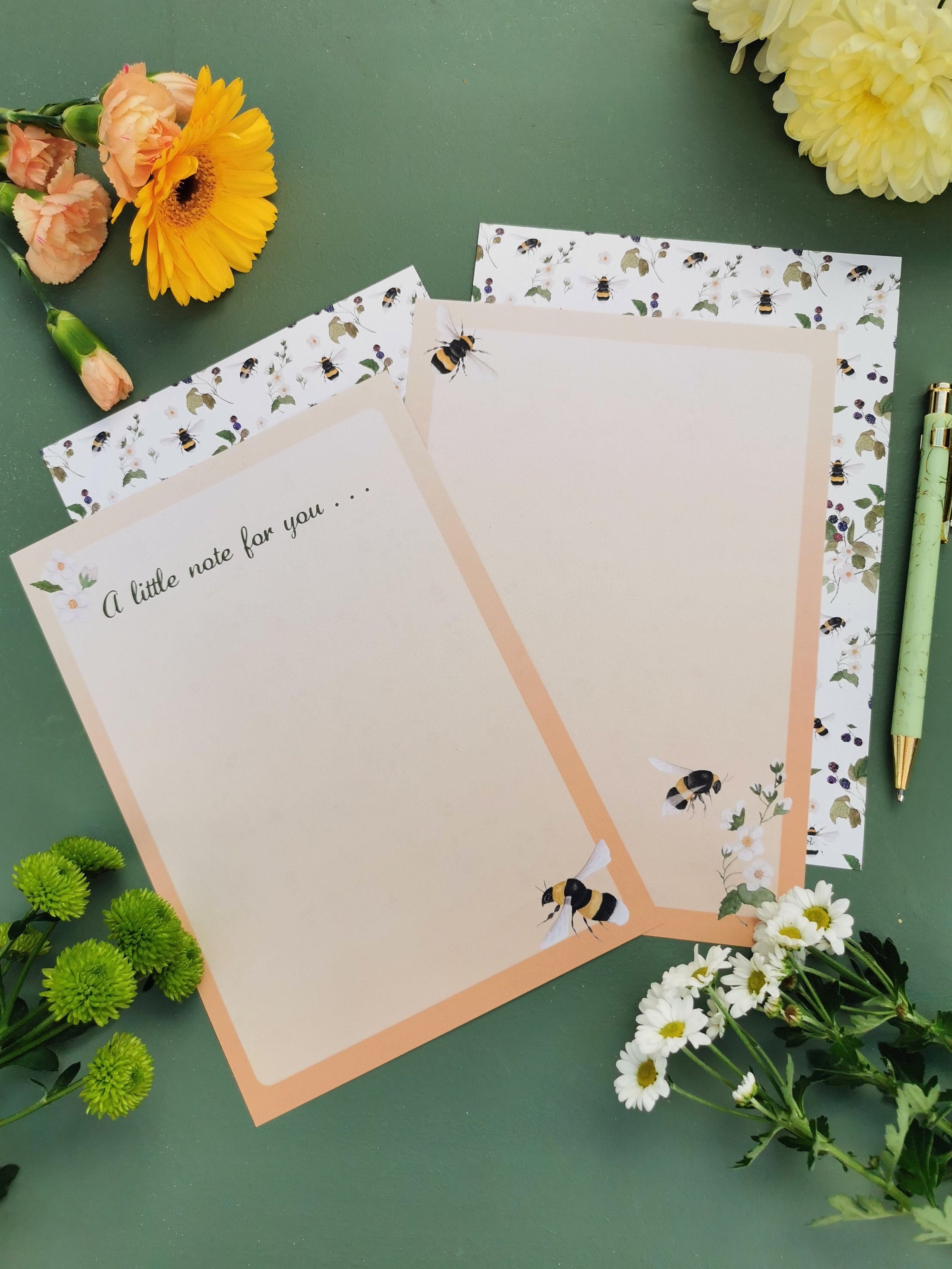 Bee Writing Paper Set Letter Writing Set Stationery Set | Etsy UK