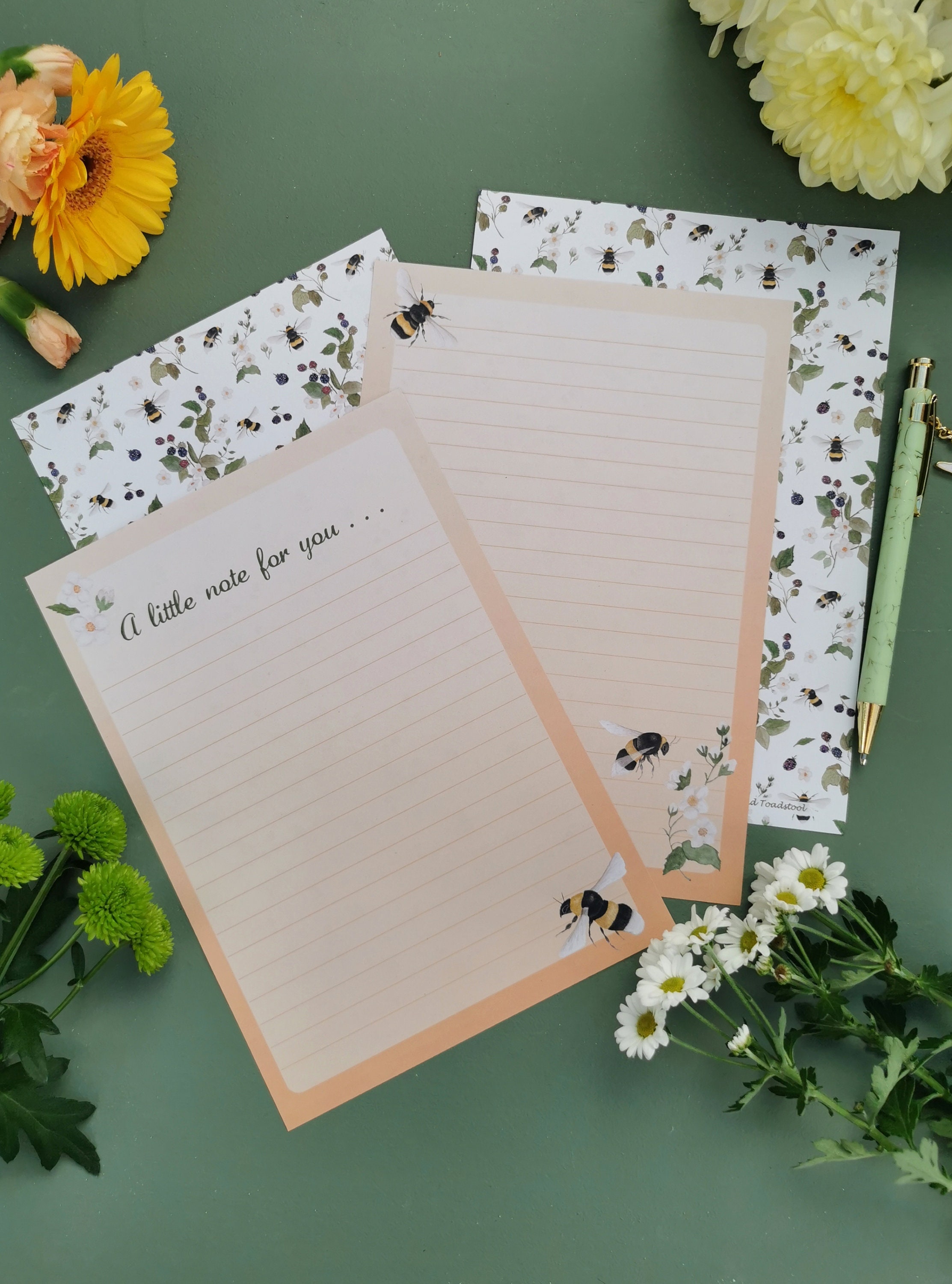 Bee Writing Paper Set Letter Writing Set Stationery Set - Etsy UK