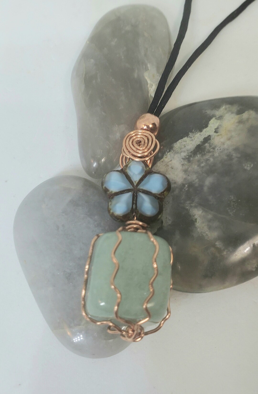 Aquamarine Lifeforce Energy Orgone Courage and Detox Amulet Necklace by ...