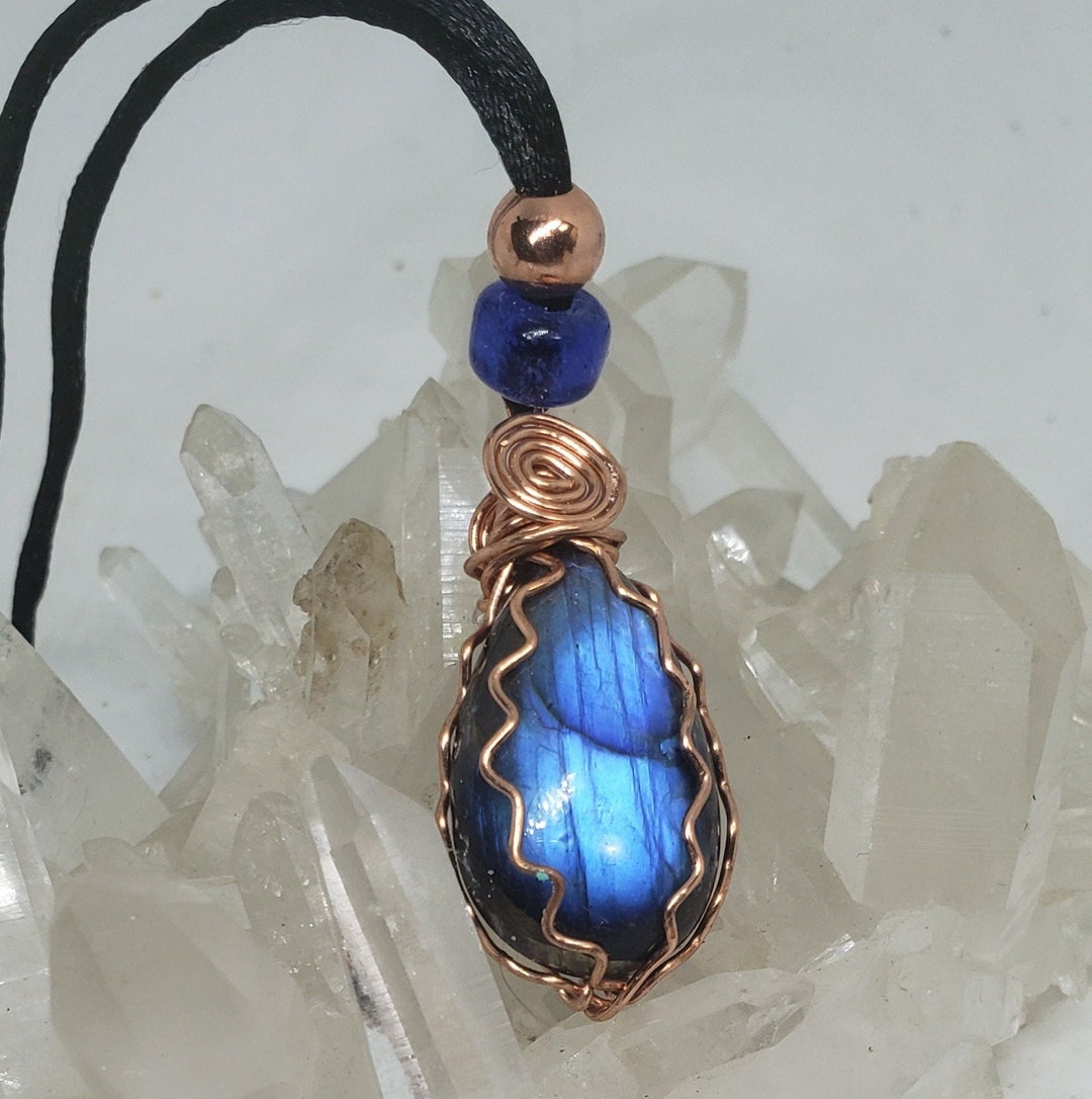 Mystic Psychic Stone Blue Purple Rainbow Labradorite Lifeforce Shield ...