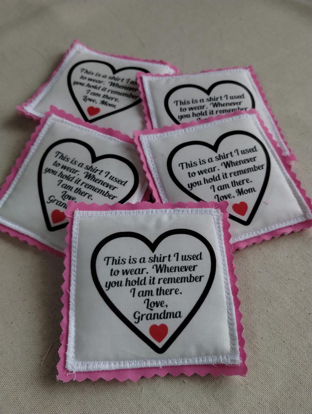 New Handmade Fabric Memory Bear Patch, Memory Bunny Patch, Memory ...