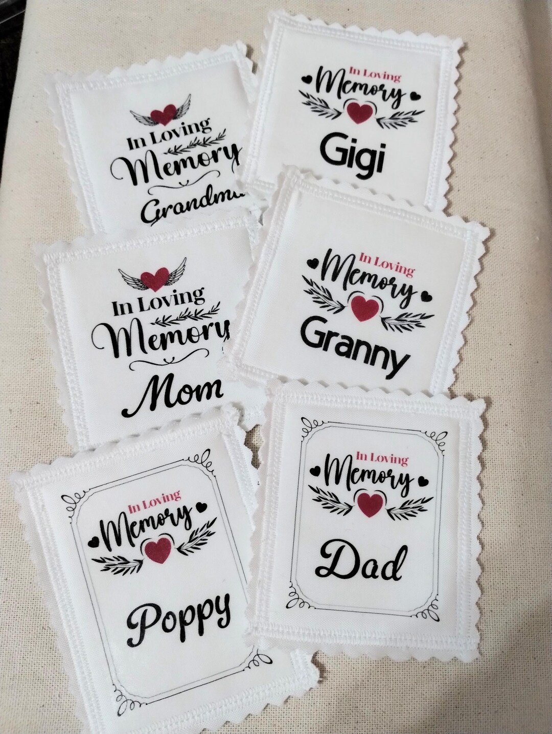 Handmade 'in Loving Memory' Sew-on Patch: Memorial Fabric Applique - Etsy