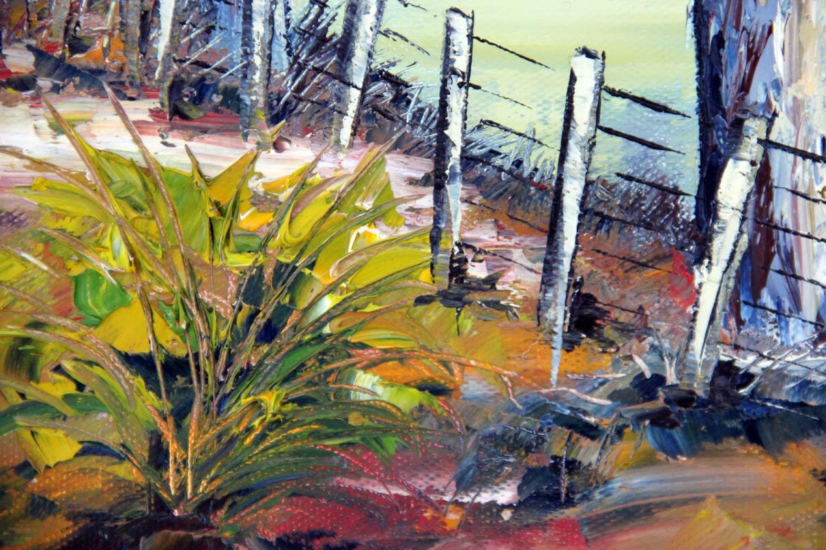 New Zealand Gum Tree Art Print: Signed Landscape Painting - Etsy