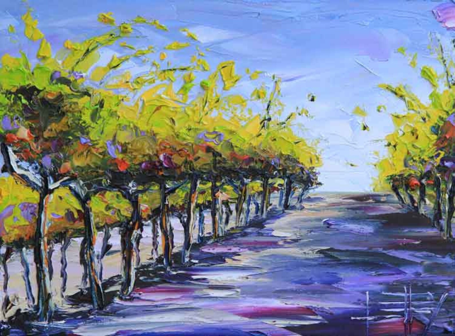 Vineyard Print Napa Valley Art California Landscape Fall - Etsy