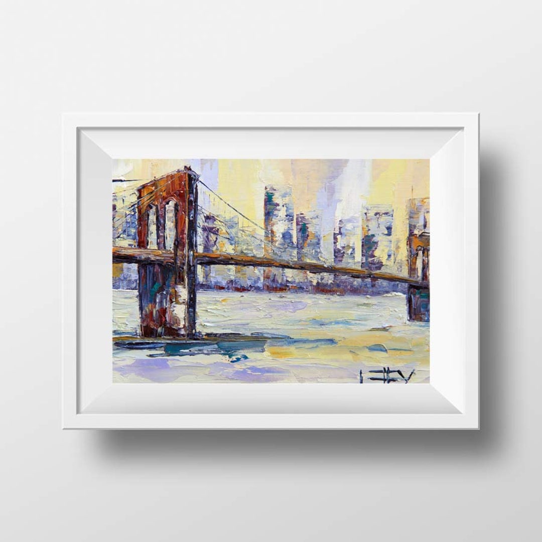 New York Print, Brooklyn Bridge, NYC, New York City, Modern Print ...