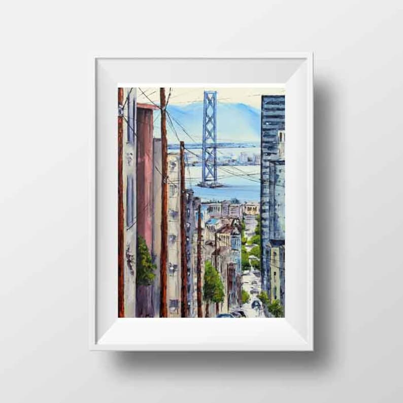San Francisco Print San Francisco Art Giclee Cityscape | Etsy