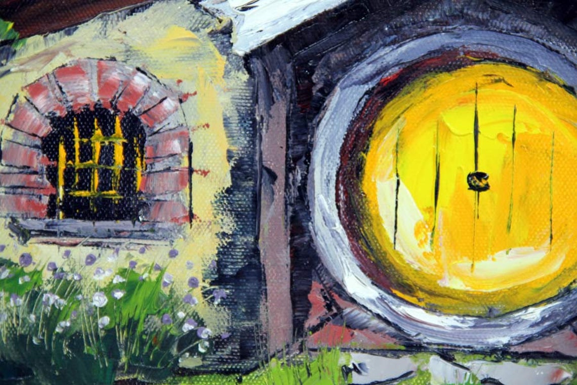 Lord of the Rings Print Hobbit House Art Giclee Hobbiton - Etsy