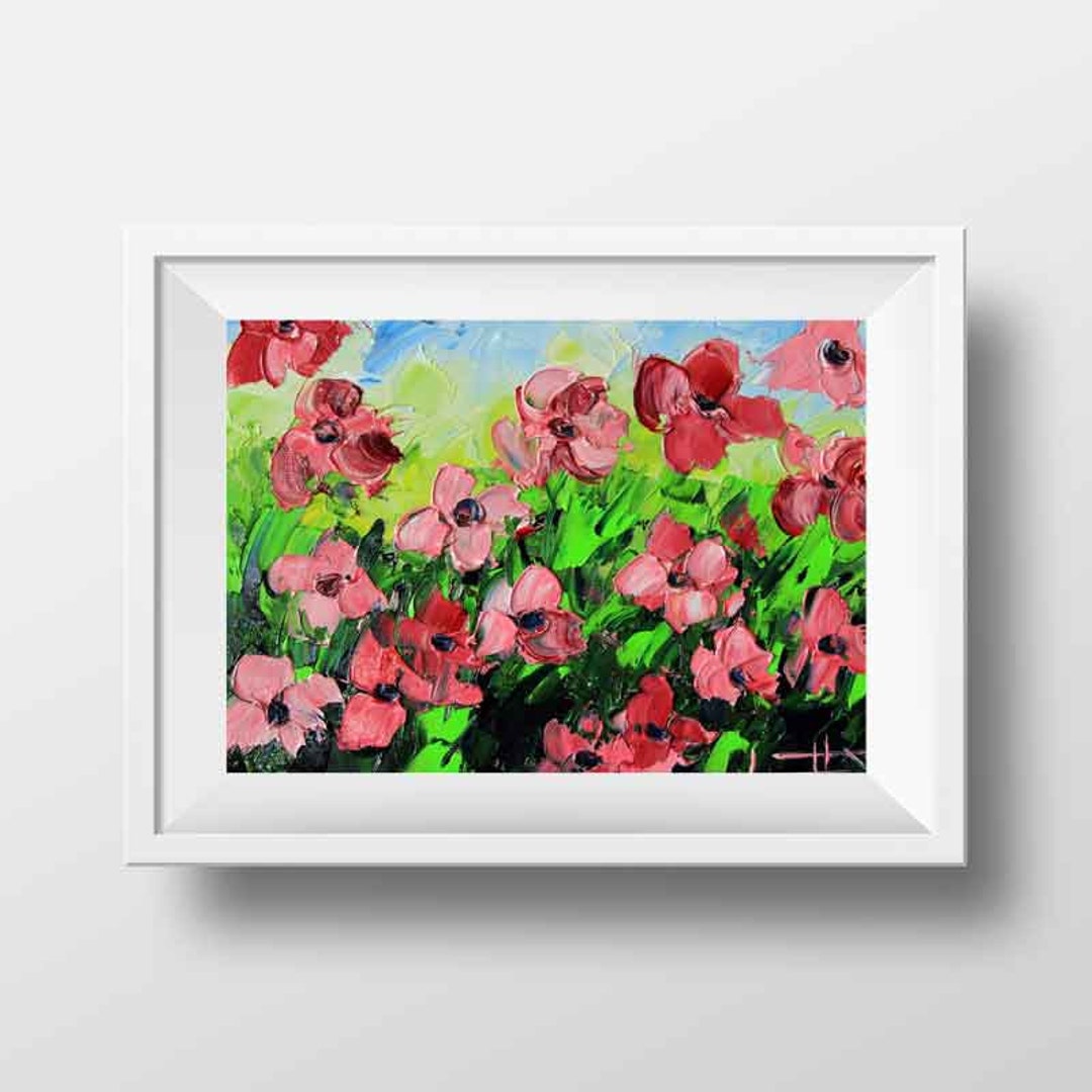 Poppy Print, Floral Print, Flower Print, Poppy Art, Poppies, Pink ...