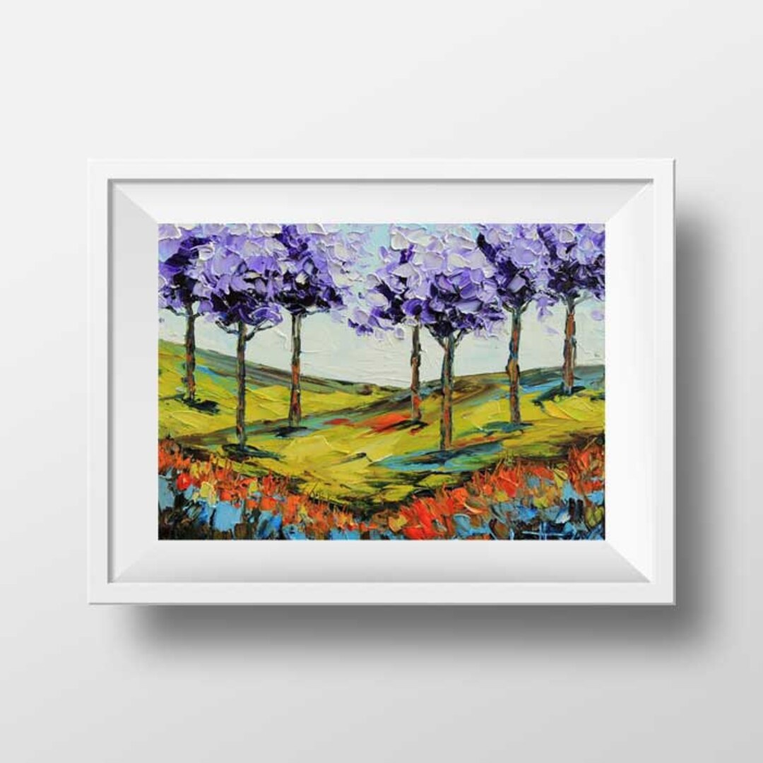 Jacaranda Tree Print: California Wine Country Art - Etsy