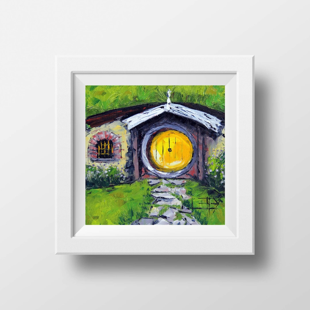Lord of the Rings Print, Hobbit House Art, Giclee, Hobbiton, 12 X 12 ...