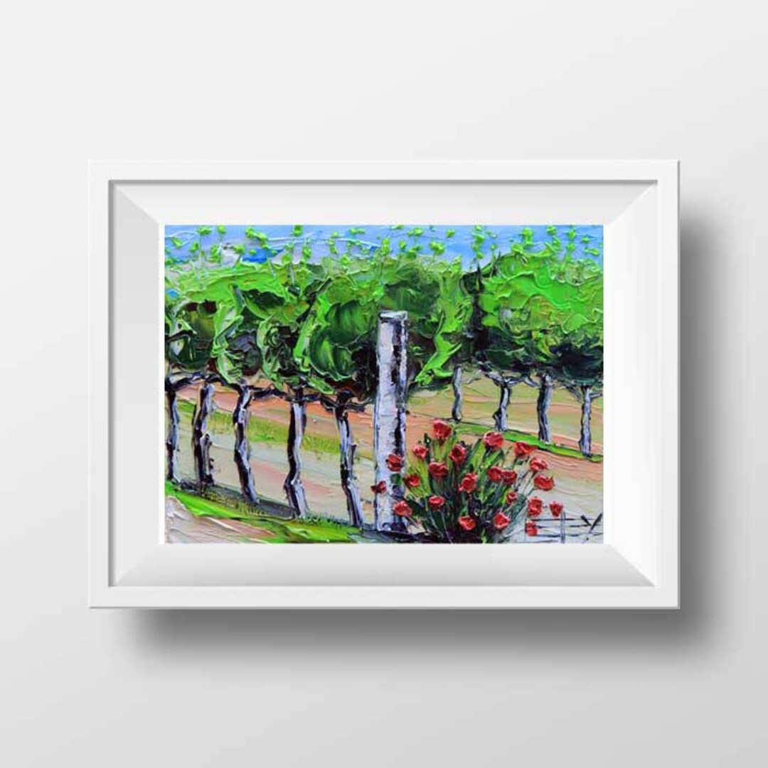 Vineyard Print, Napa Valley, California Art, Vineyard Vines, Wine ...