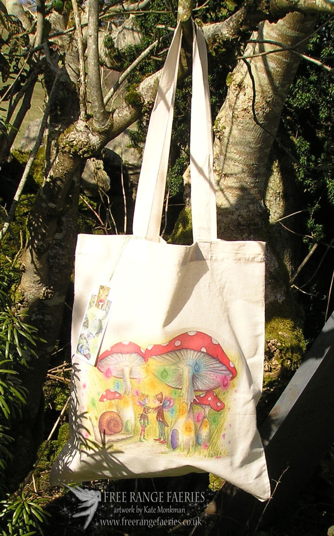 Faerie Dance Cotton Tote Bag: Toadstool House Fairy Art - Etsy UK
