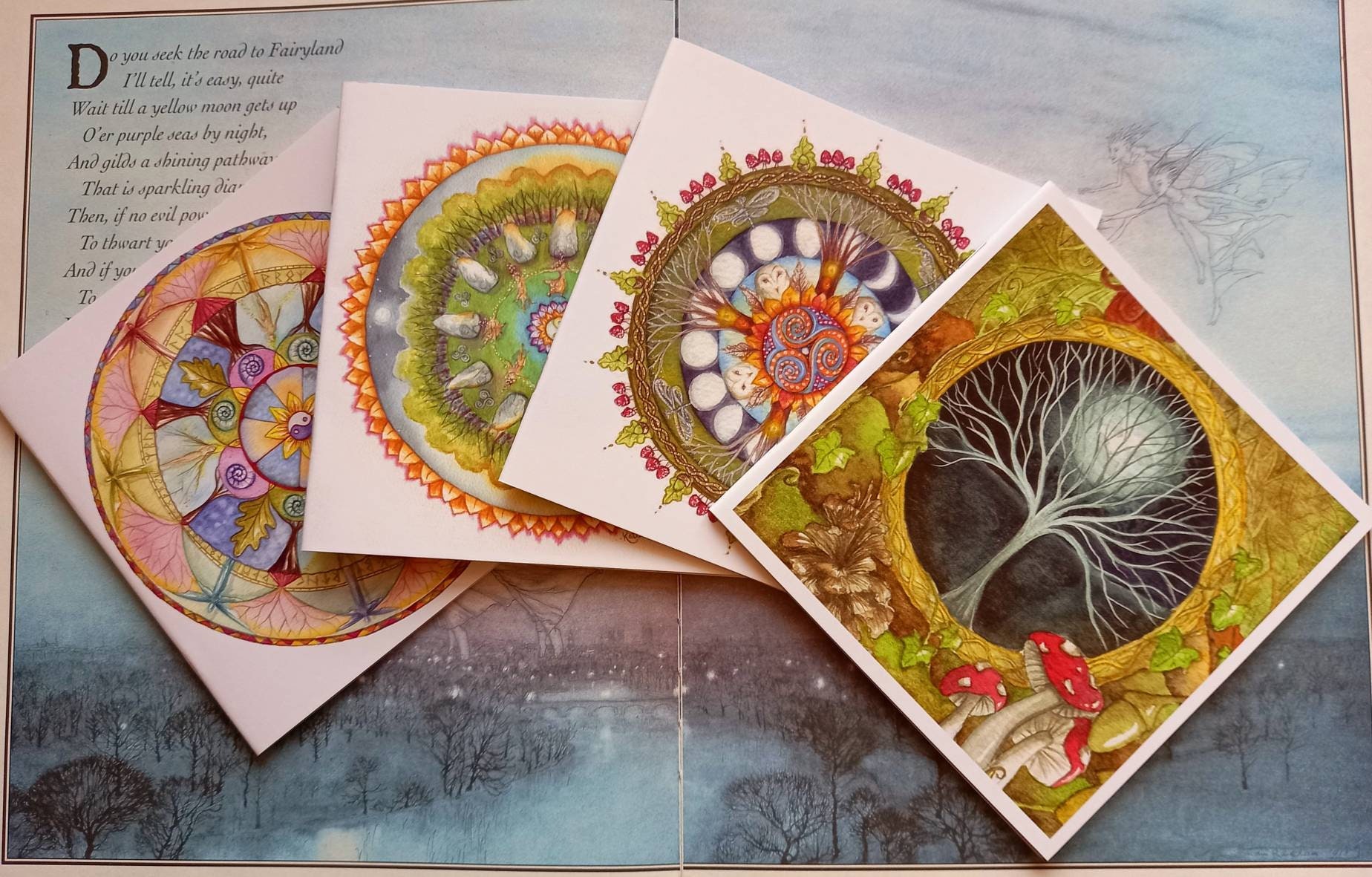 Celtic Mandala Square Notebook Set ~ Pack of 4