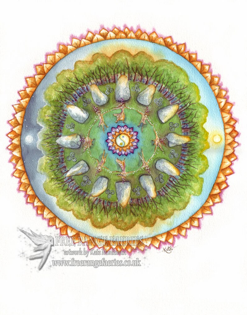 Earth Magic Square Art Cardmandala Moon Phase Woodland - Etsy UK