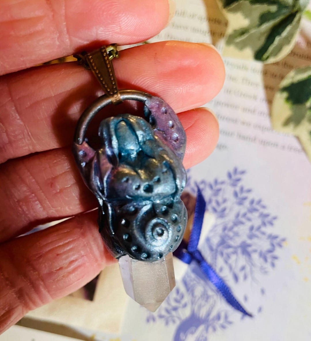 Goddess Pendant, Moon Goddess Handmade One of a Kind Pendant With ...