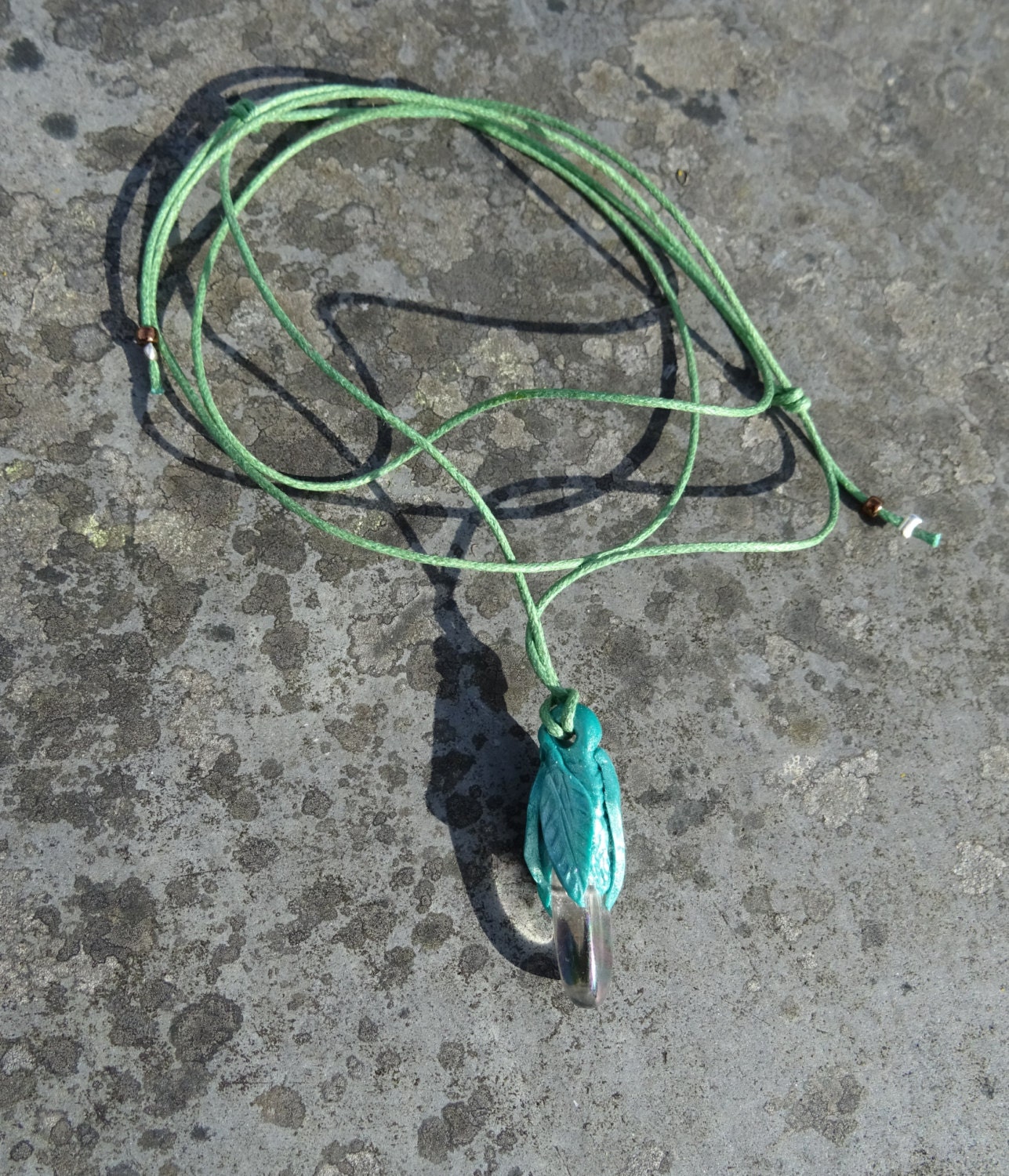 Elven Aura ~ Titanium Quartz & Peridot Necklace