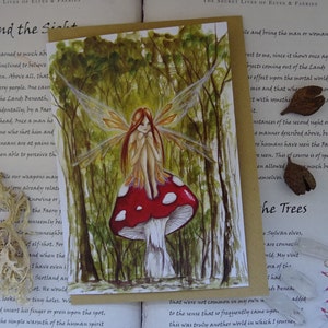 Woodland Wish, Greetings Card, Art Card, Toadstool, Forest, Woodland ...