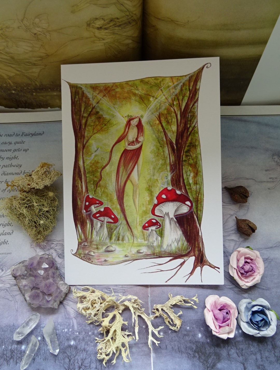 Freya Goddess Small Card, Birth, Fertility, Christening, Naming Day ...