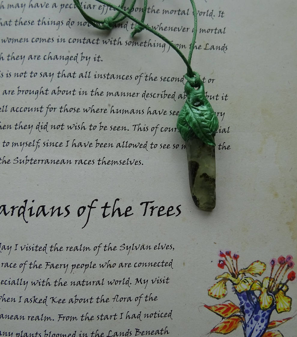 Elven Forest ~ Prehnite & Peridot Pendant