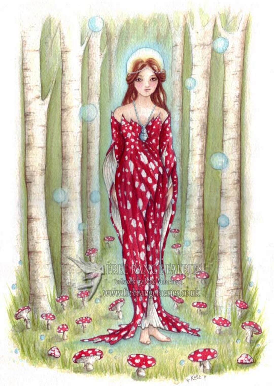 Brighid's Wood Art Print: Celtic Goddess, Birch Tree, Toadstool - Etsy