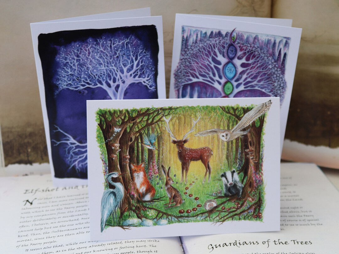Magical Forest, Pack of 3, Greetings Card, Crystal Tree, Forest, Nature ...