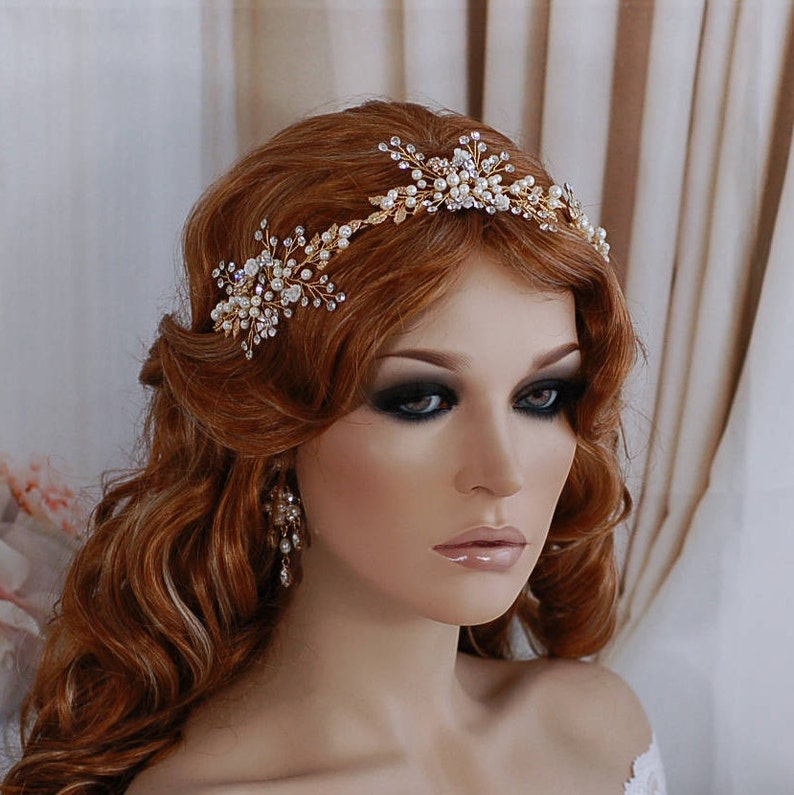Bridal Vine Headpiece Hair Wreath Hairpiece Head Band Piece Etsy