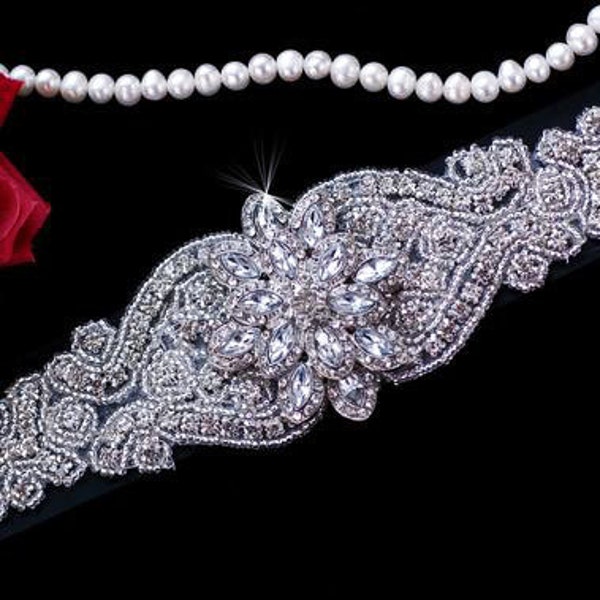 Beaded Bridal Sash - Etsy