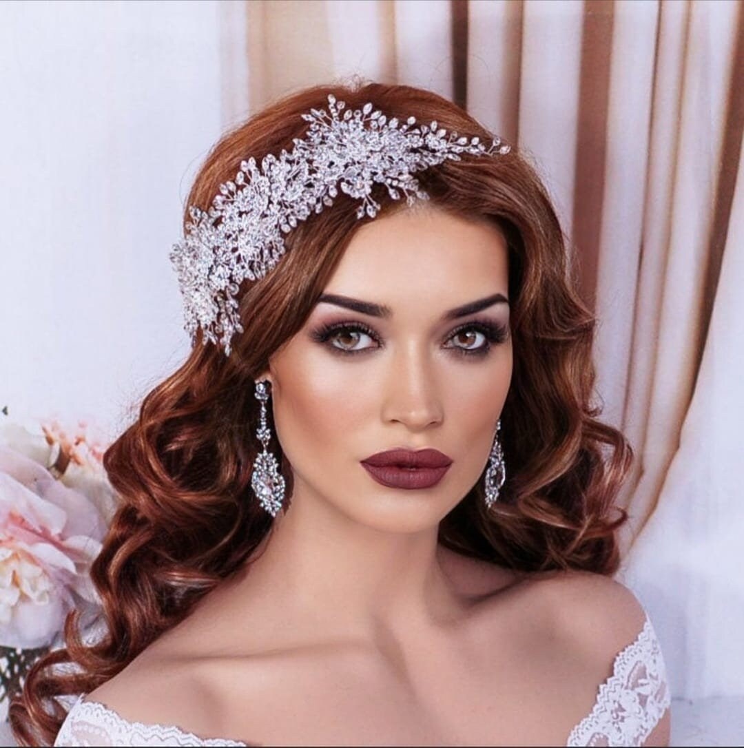 Bridal Headband, Wedding Headpiece, Hair Wreath, Head Piece, Crystal ...