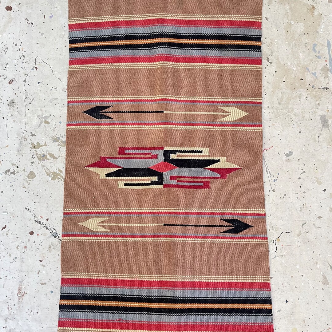 Vintage 1940s Chimayo Rug, Runner, Native American Weaving - Etsy