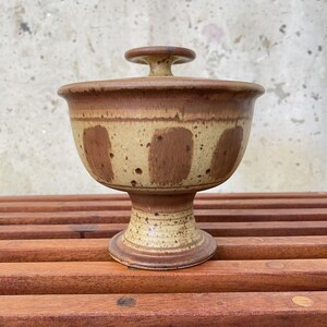 Vintage Sam Scott Ceramic Pedestal Bowl Lidded, Beautiful Boho Pottery ...