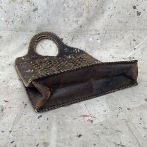 Vintage 60’s 1970’s Hand Painted Leather Link Handbag Bag Purse - Etsy