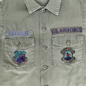 Vintage Vietnam War Era 270th E.I. Squadron USAF Poplin Field Shirt ...
